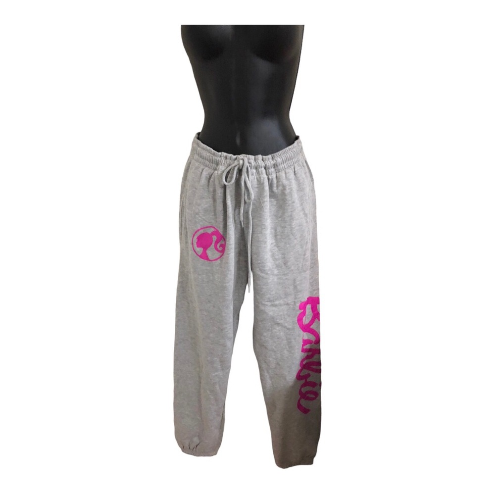 Barbie Gray & Pink Barbie Graphic Print Sweatpants Jo… - Gem
